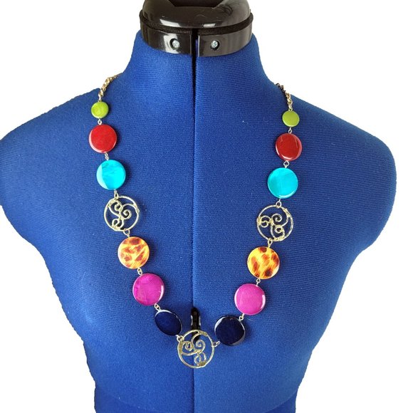 Ali & jules | Jewelry | Nwt Ali Jules Long Mother Of Pearl Necklace ...